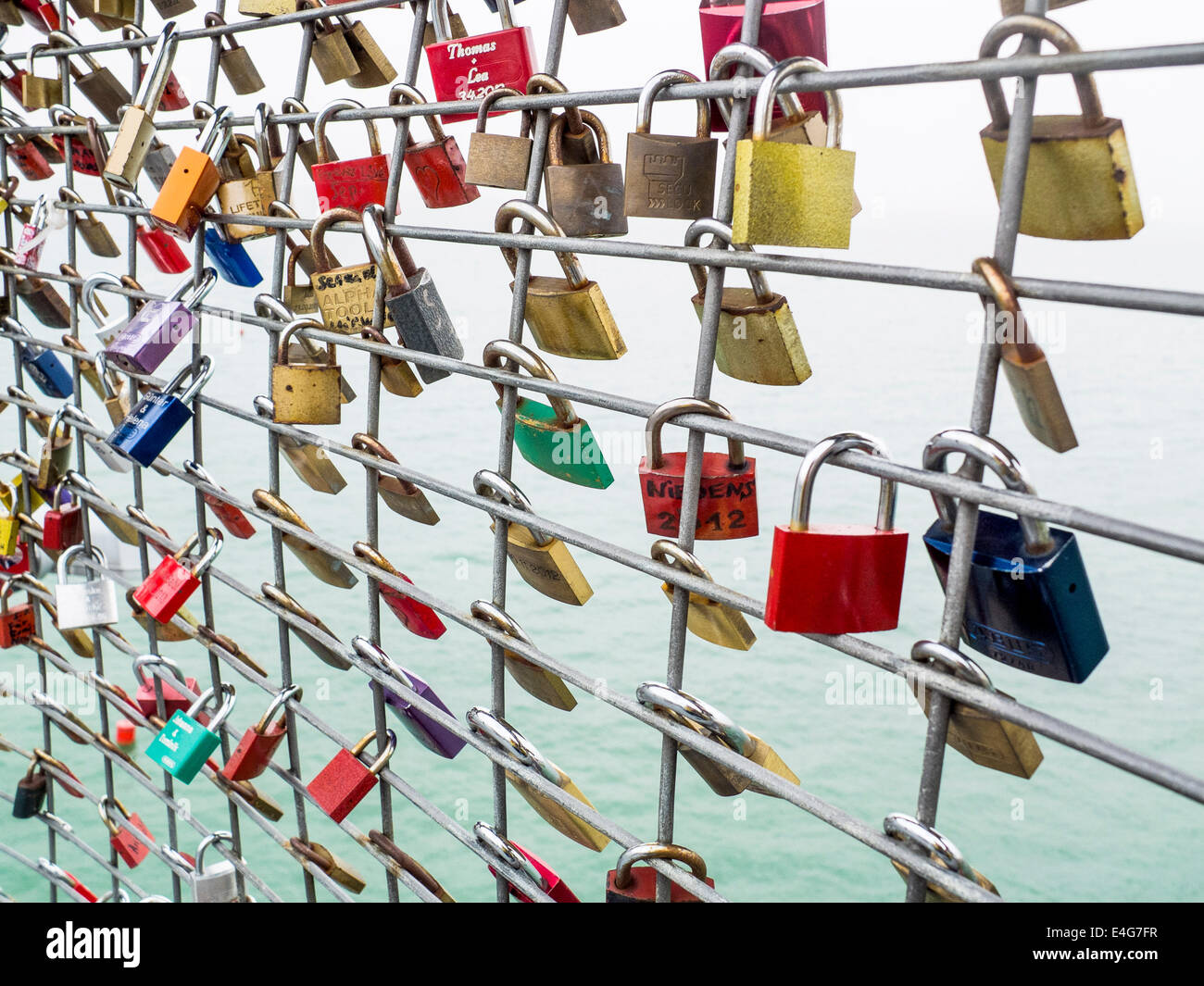 Lovers Padlocks on a Bridge (Bodensee/Germany Stock Photo - Alamy