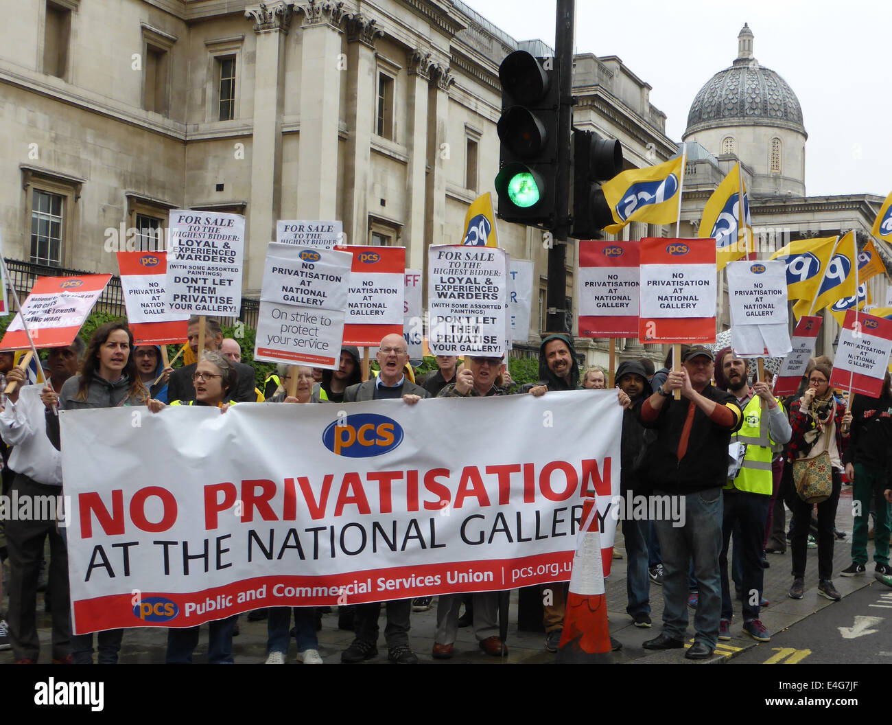 Standing crowd holding placard demonstration architecture hi-res stock ...