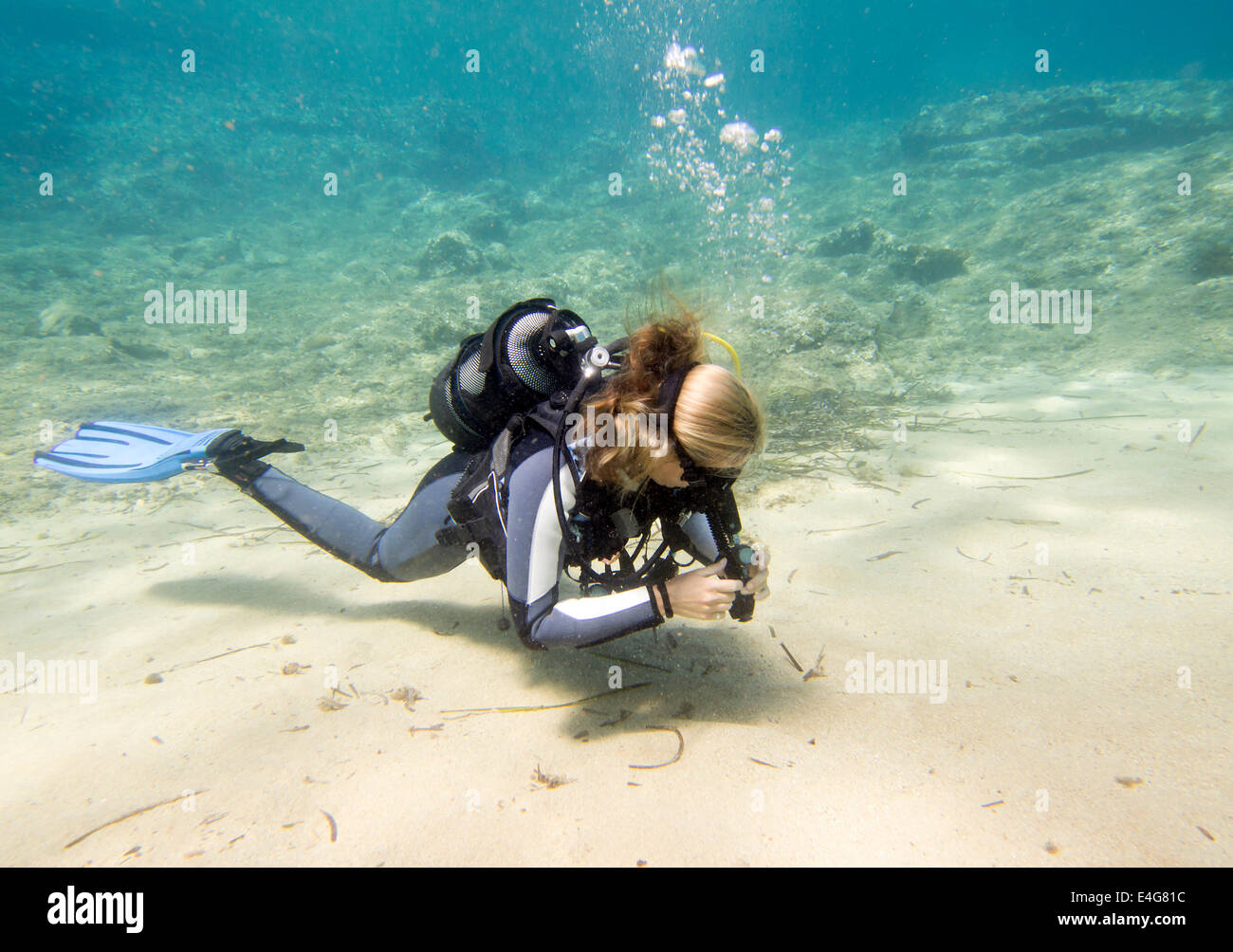 Female scuba diver hi-res stock photography and images - Alamy