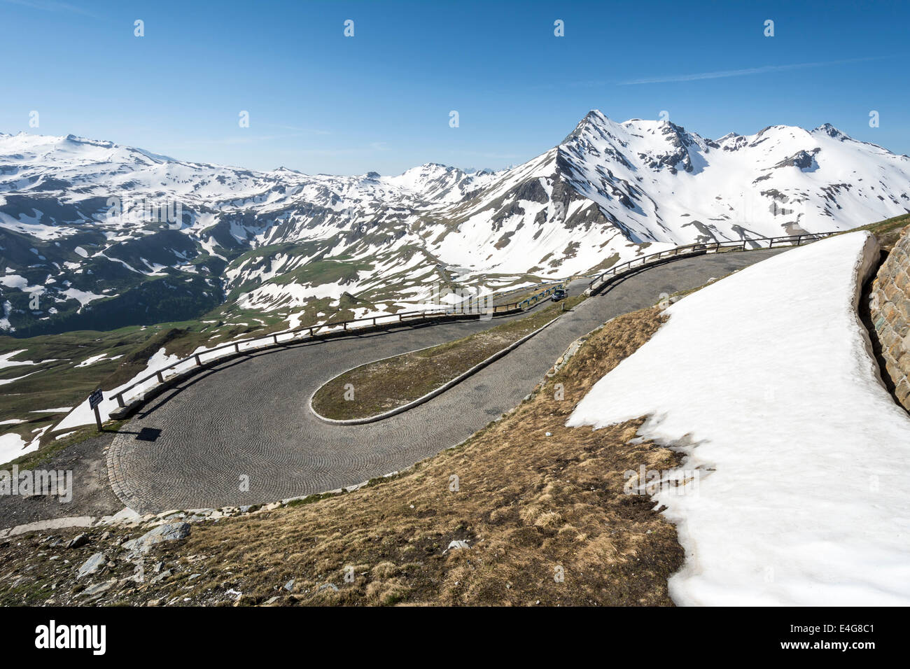 Mountain pass of the Grossglockner High Alpine Road in Austria Stock ...