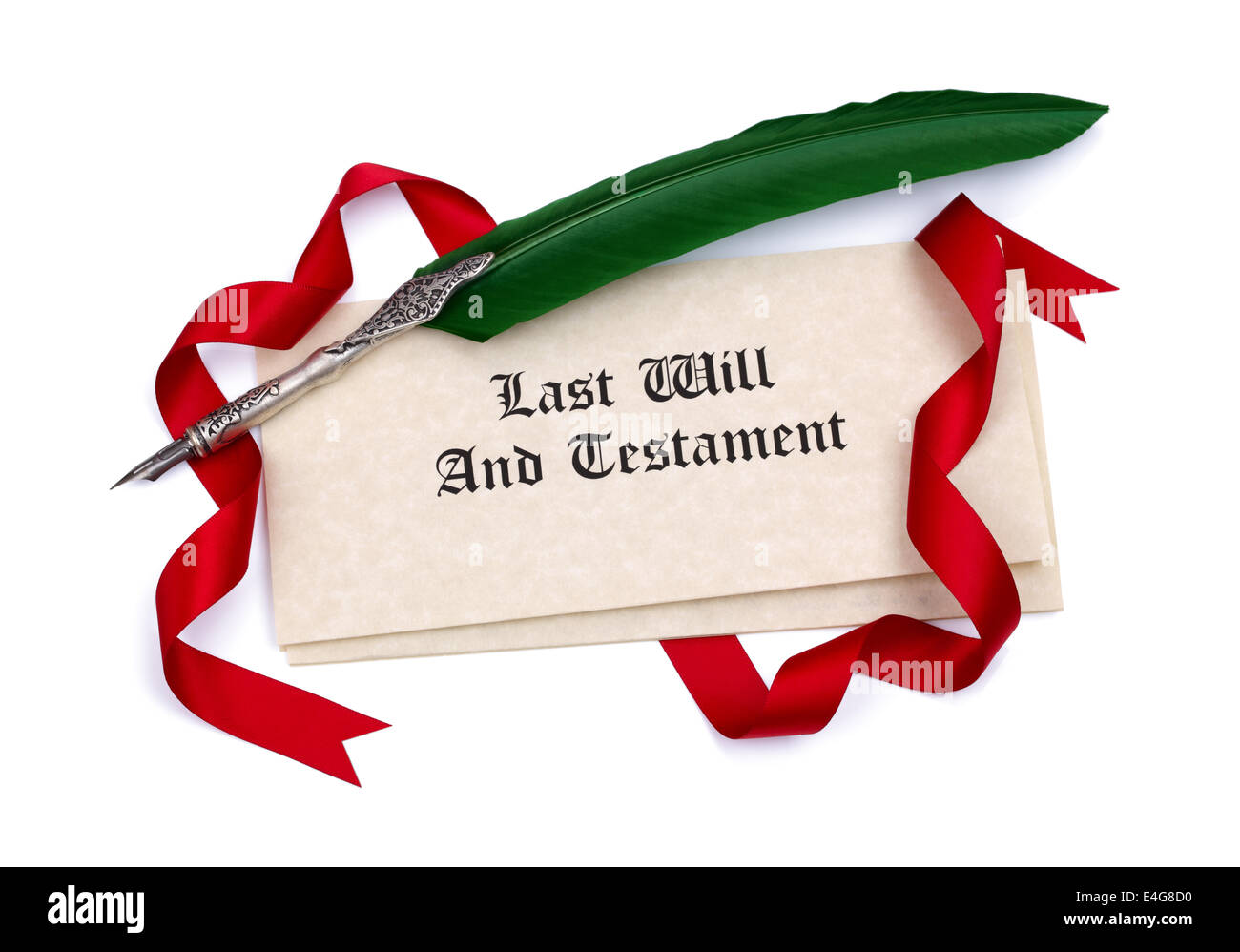 Last Will and Testament papers and quill pen Stock Photo - Alamy