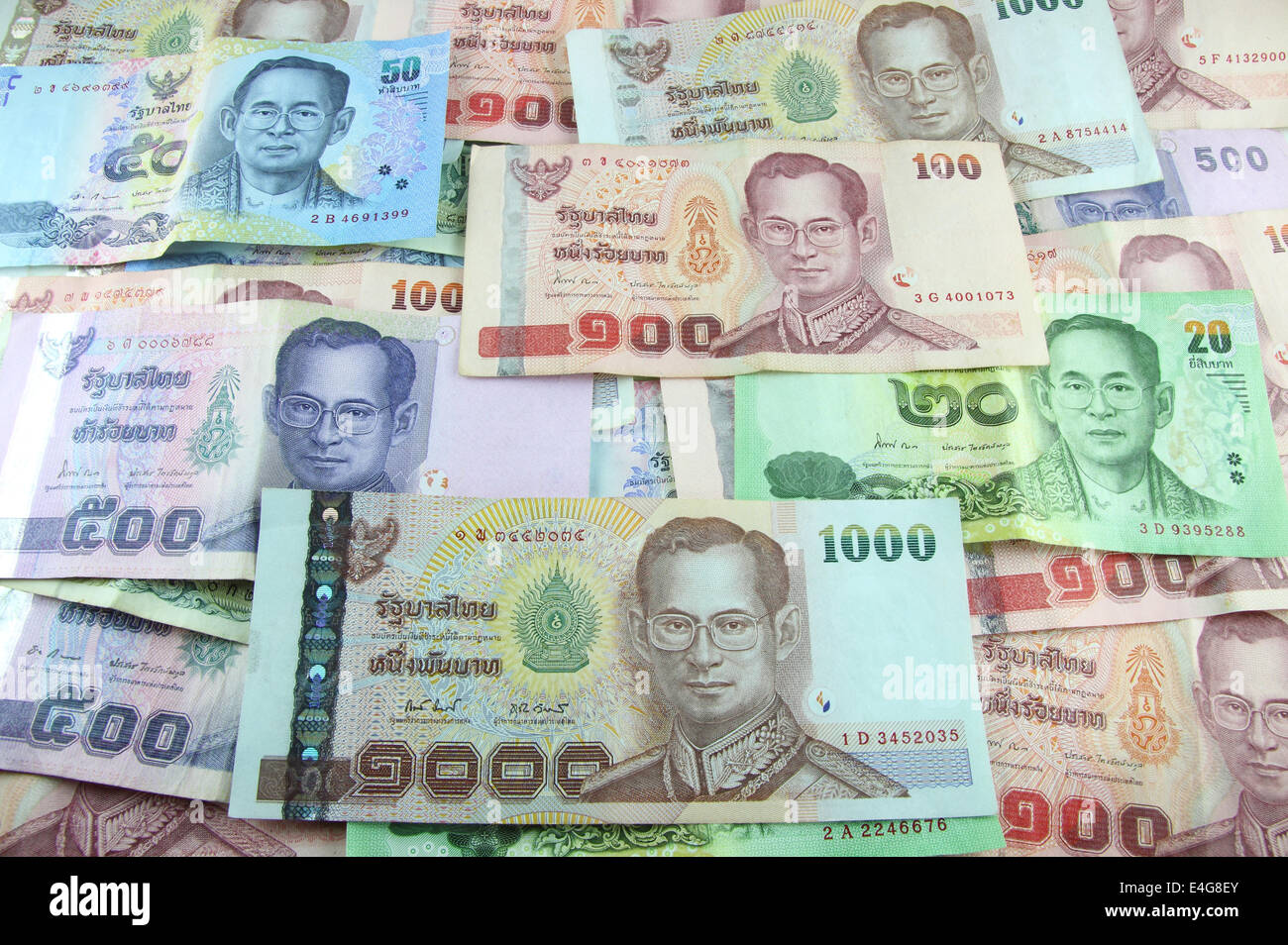 Thai money background Stock Photo - Alamy