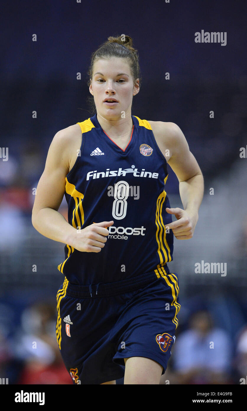 Washington, DC, USA. 2nd July, 2014. 20140702 - Indiana Fever guard ...