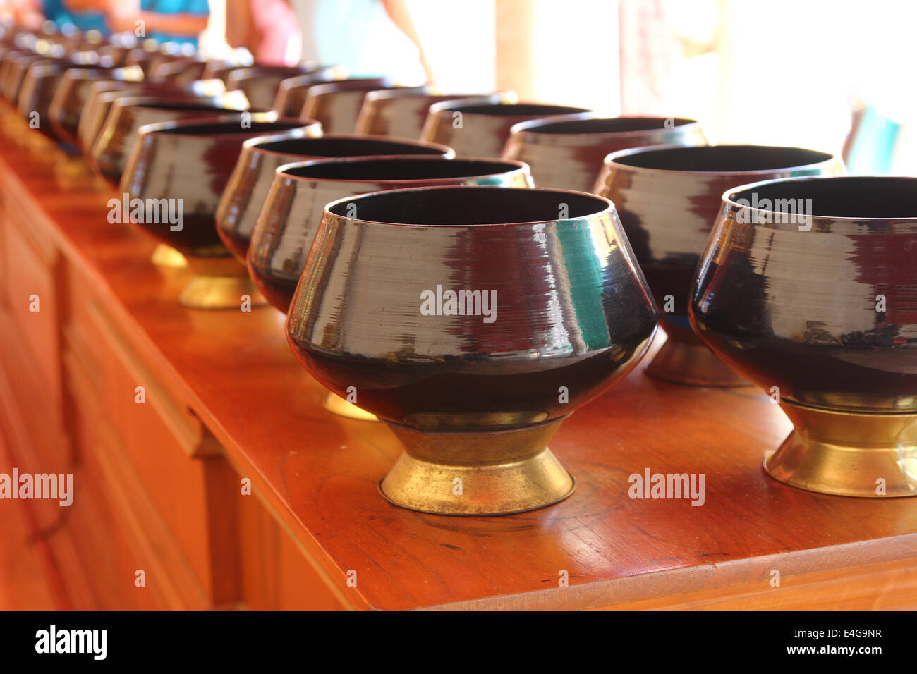 Buddhist monks alms bowl hi-res stock photography and images - Alamy