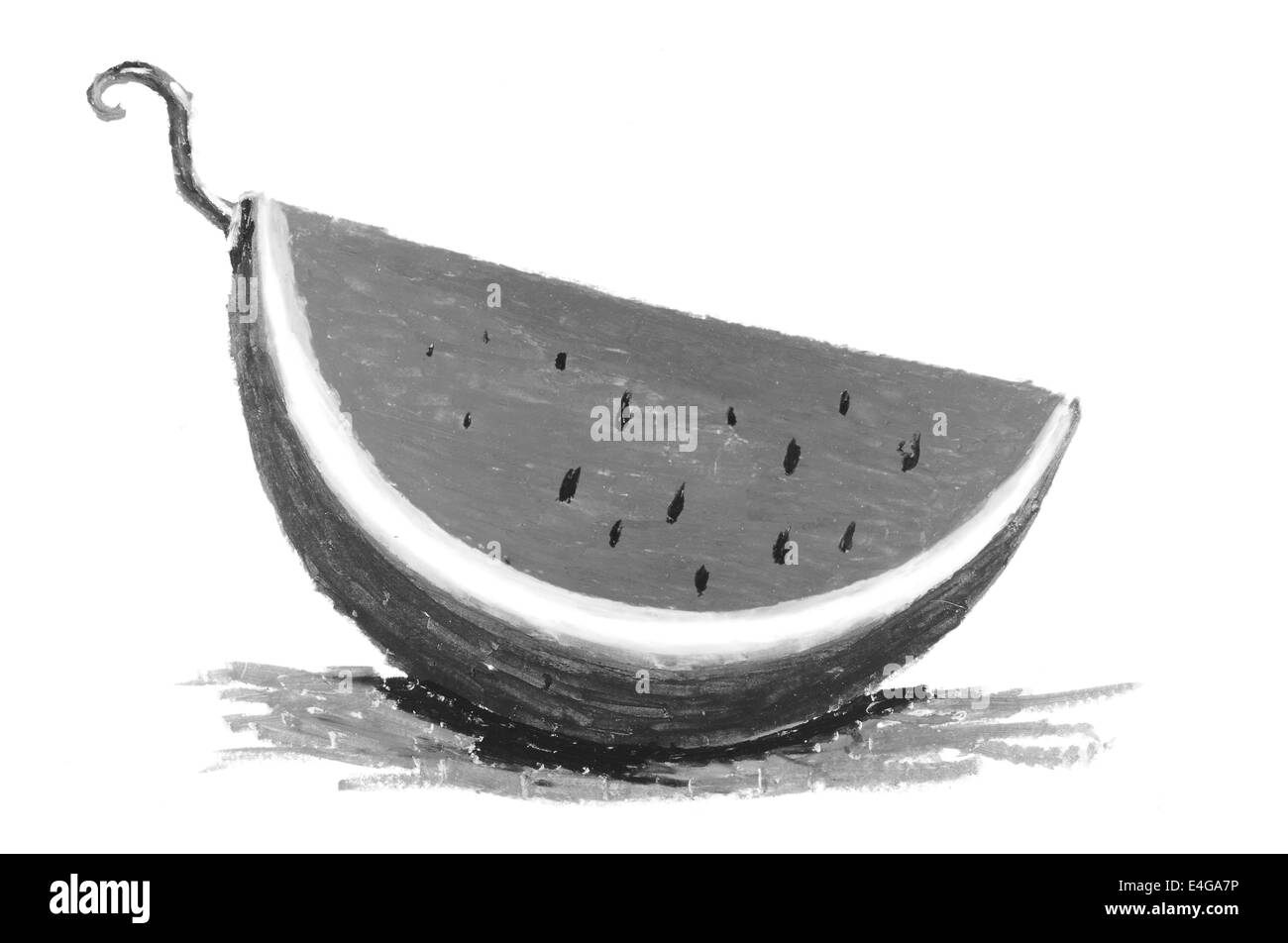 Water color illustration happy Black and White Stock Photos & Images ...