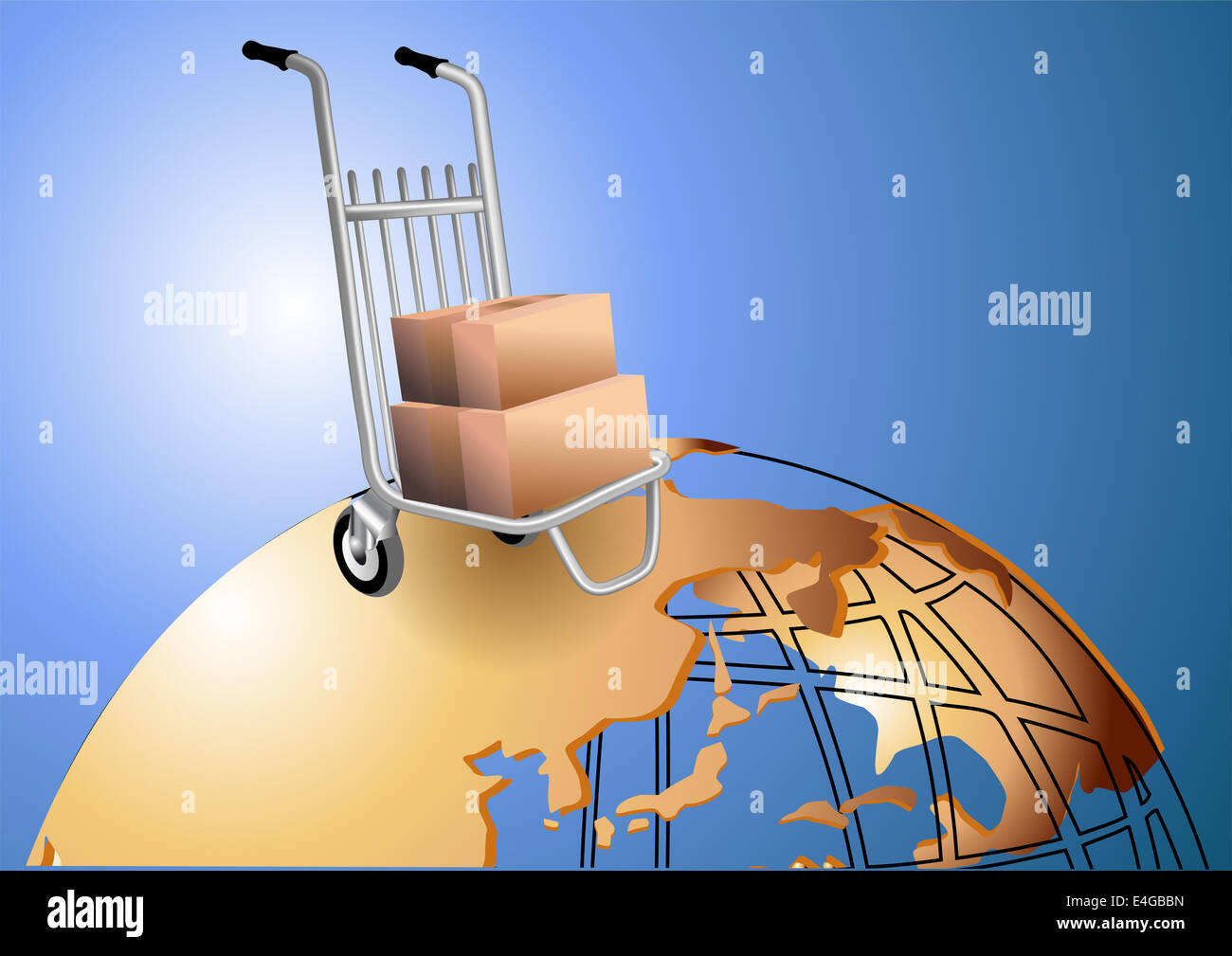 Trolley with cargo hi-res stock photography and images - Alamy