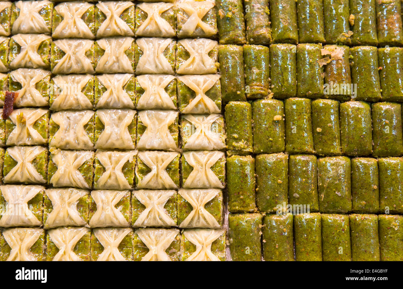 Fistik Sarma Sweet Pastrie in Spice Bazaar Stock Photo - Alamy