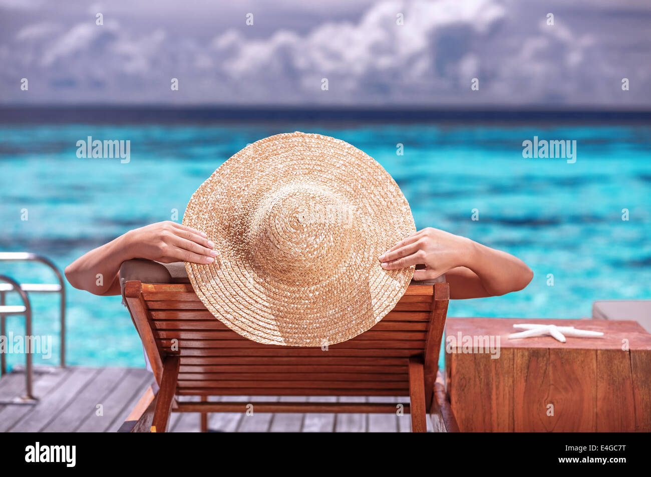 Luxury female tanning on beach High Resolution Stock Photography and ...