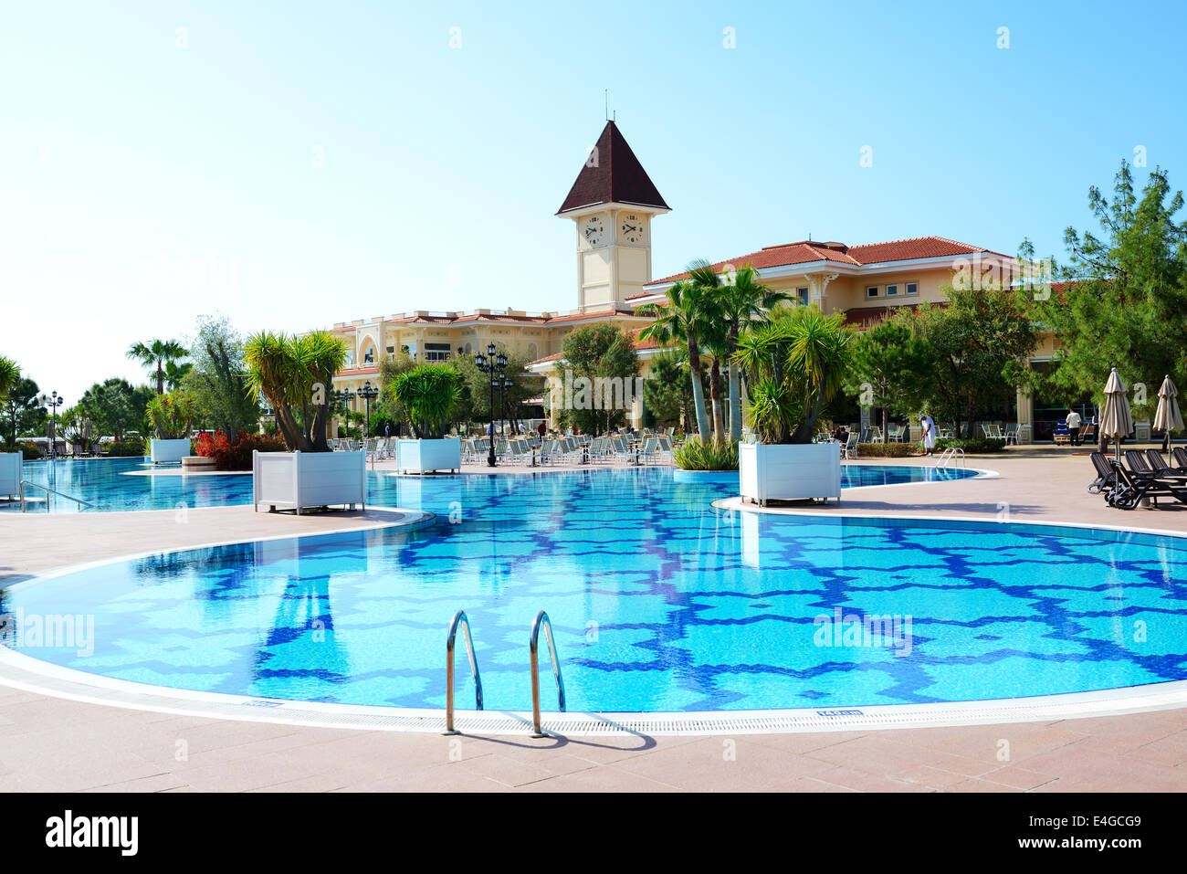 Swimming pool at luxury hotel, Antalya, Turkey Stock Photo - Alamy