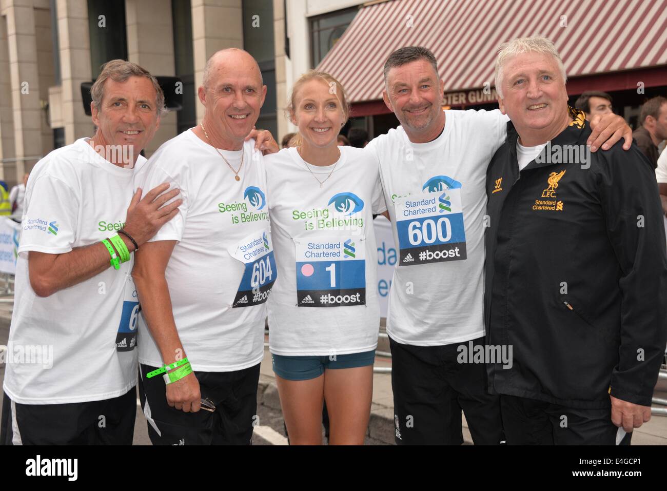 London, UK. 10th July, 2014. Paula Radcliffe, Colin Jackson, Noel ...