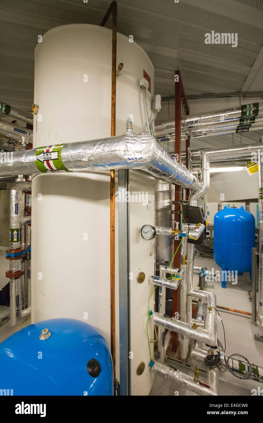 The solar thermal hot water system at the Crystal building which is the ...