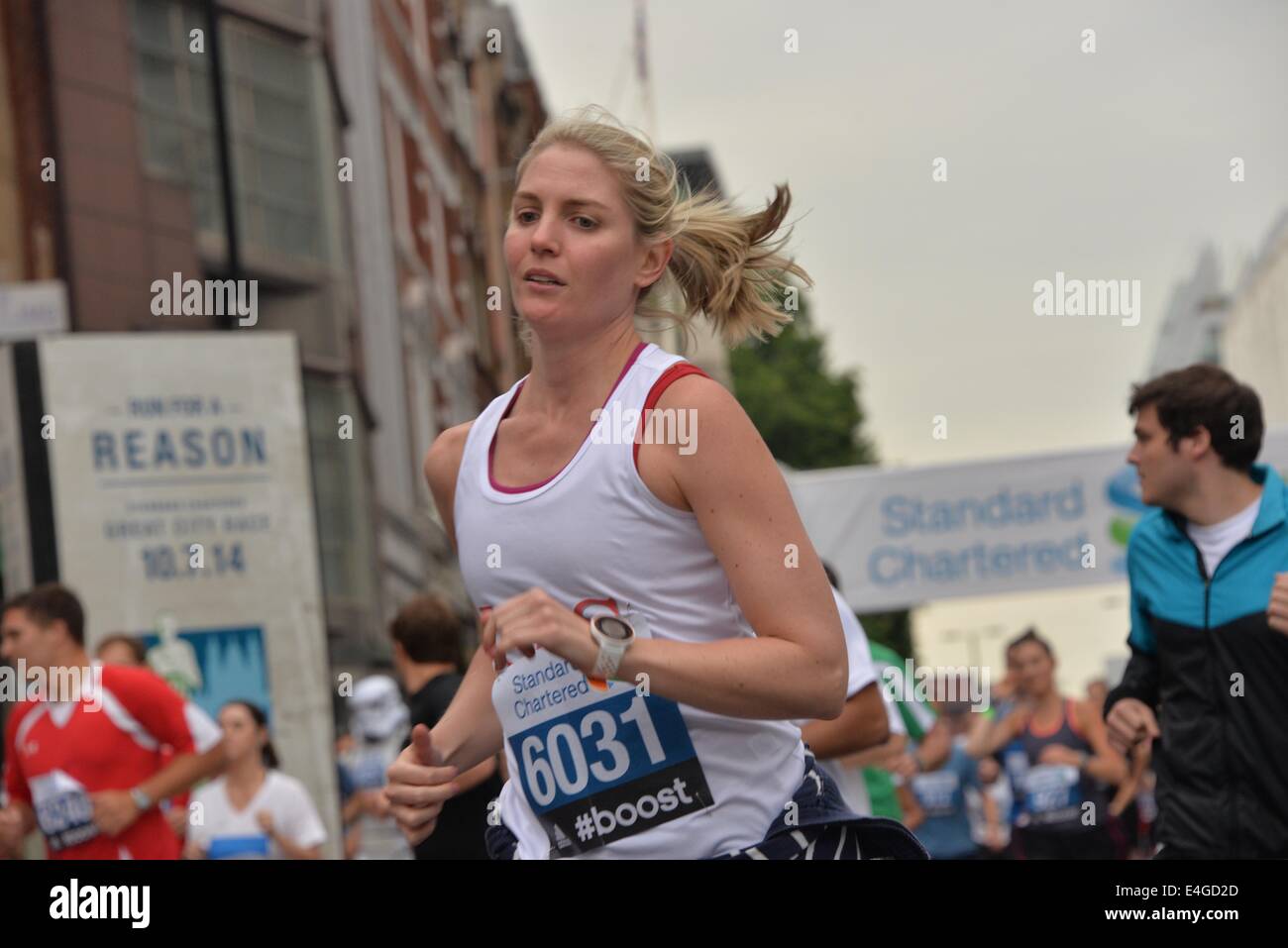London, UK. 10th July, 2014. Paula Radcliffe, Colin Jackson, Noel ...