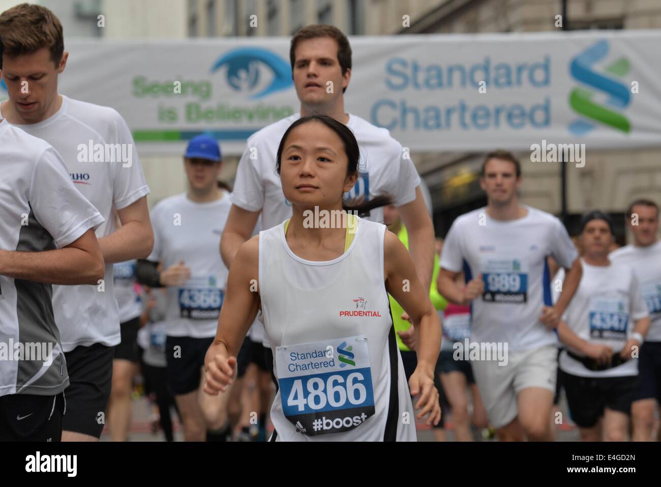 London, UK. 10th July, 2014. Paula Radcliffe, Colin Jackson, Noel ...