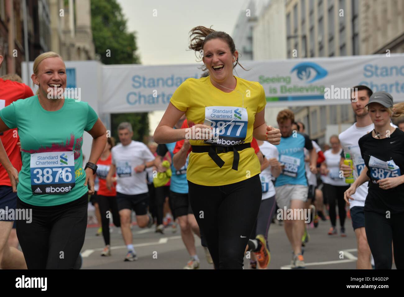 London, UK. 10th July, 2014. Paula Radcliffe, Colin Jackson, Noel ...