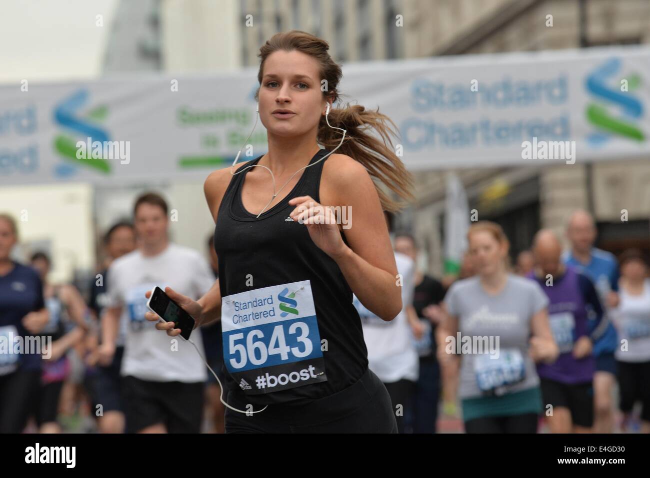 London, UK. 10th July, 2014. Paula Radcliffe, Colin Jackson, Noel ...
