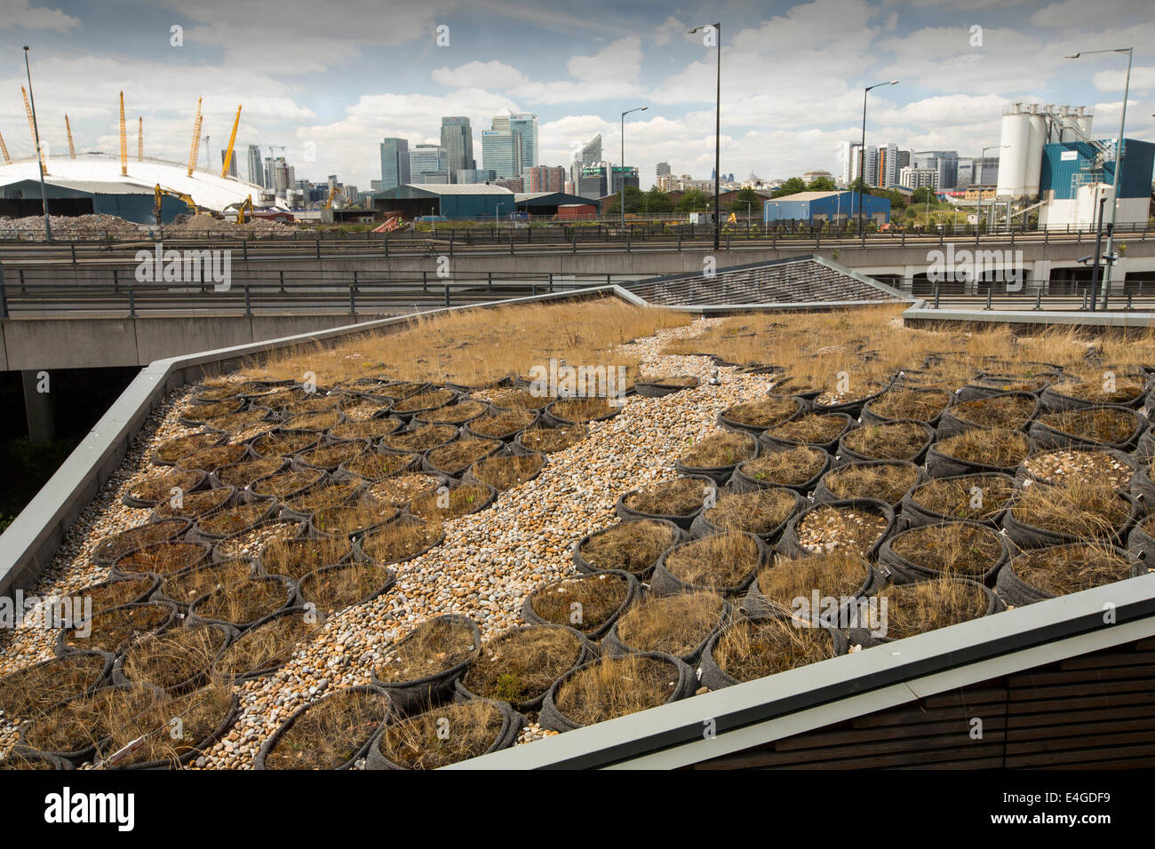 A green roof at the Crystal building which is the first building in the ...