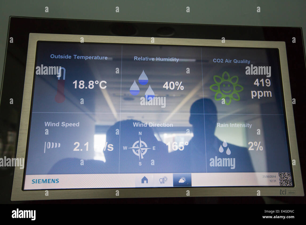 A room control panel in the Crystal building which is the first ...