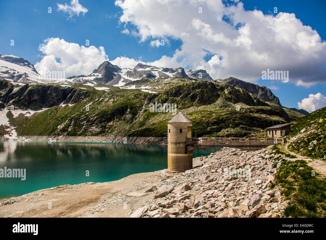 The Kaprun reservoir in the high Alp mountains in Austria Stock Photo ...