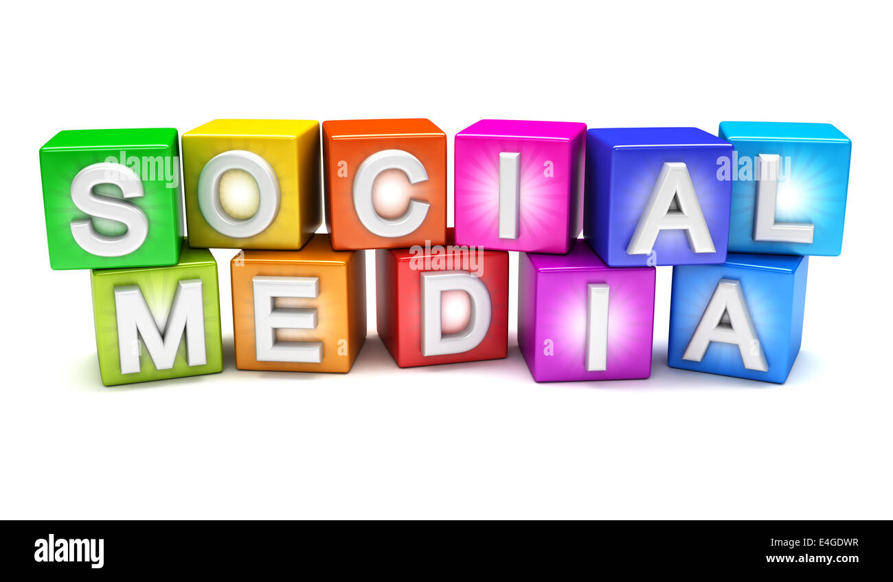 Social media word Cut Out Stock Images & Pictures - Alamy