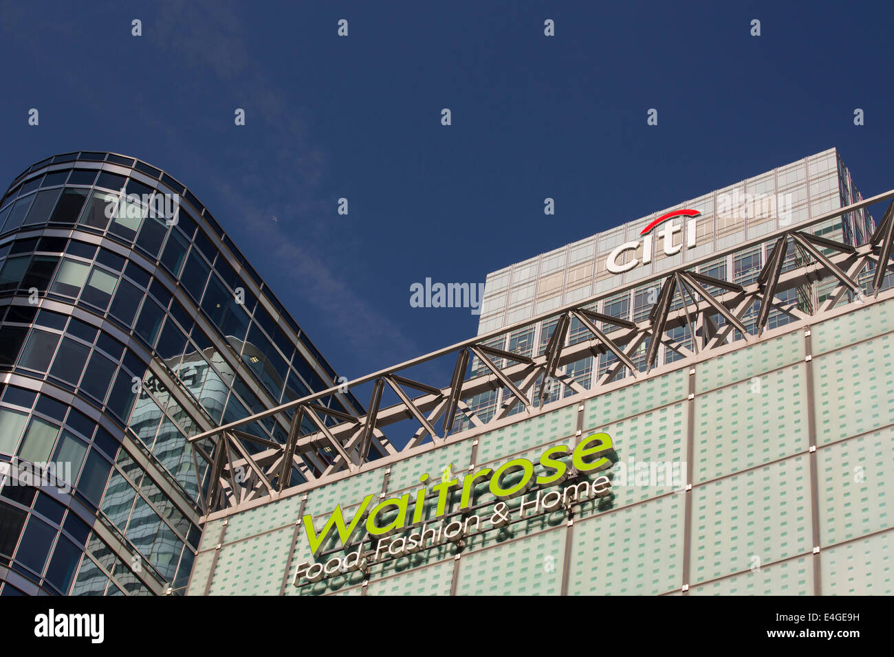 A Waitrose store and banks in Canary Wharf, London, UK Stock Photo - Alamy