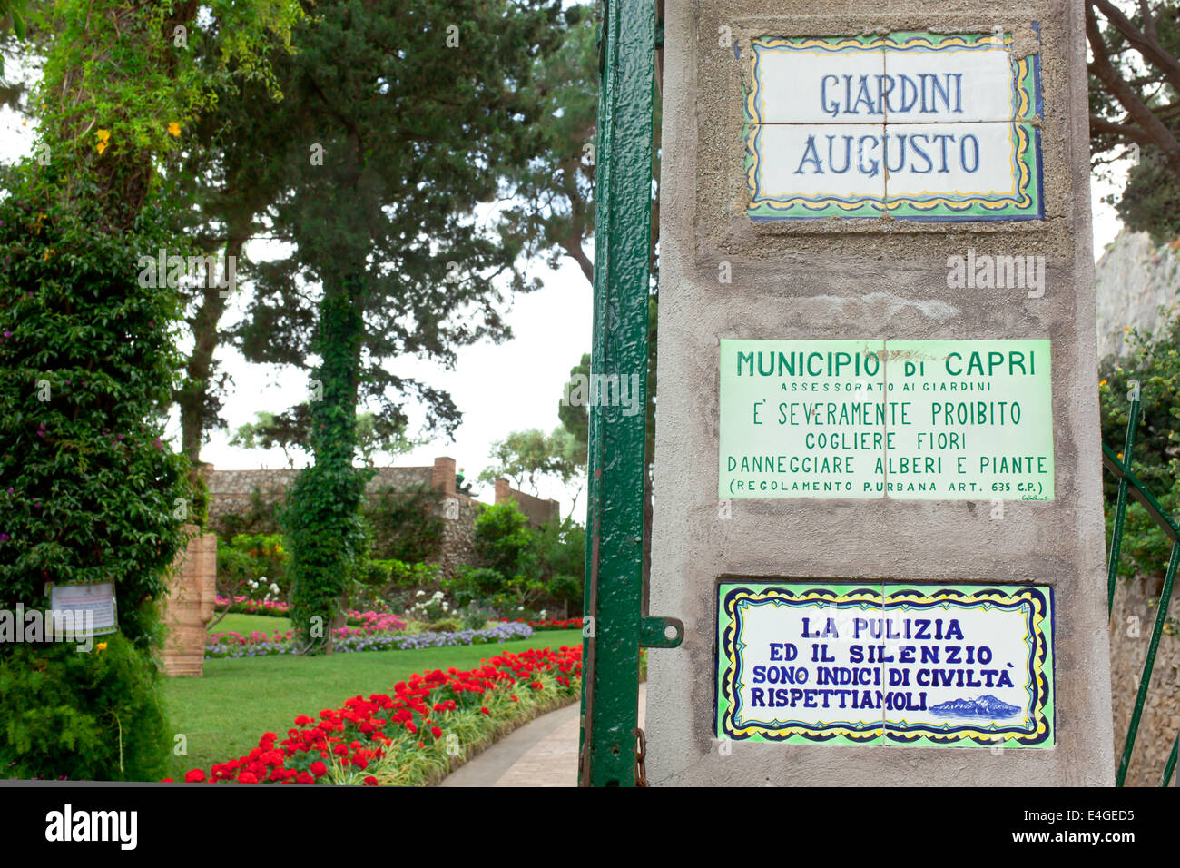 Beautiful public garden, Garden of Augustus Capri, Italy Stock Photo ...