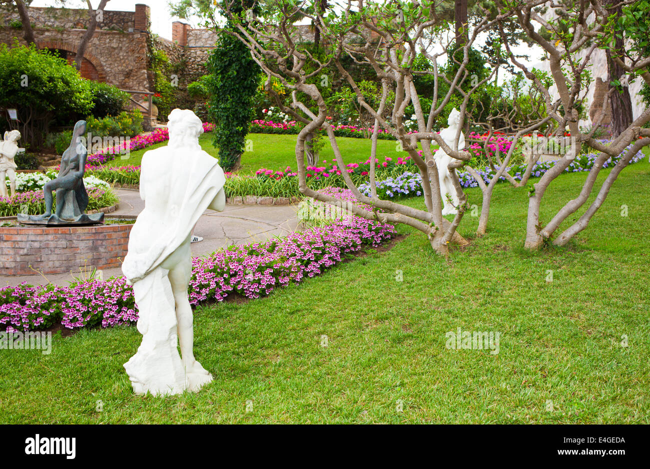 Beautiful public garden, Garden of Augustus Capri, Italy Stock Photo ...