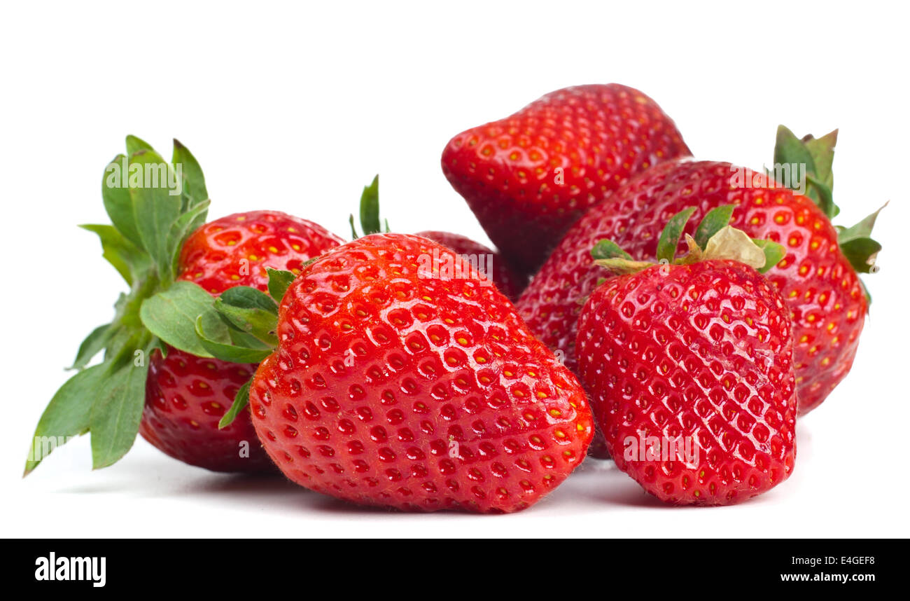 Beautiful strawberries isolated on white background Stock Photo - Alamy
