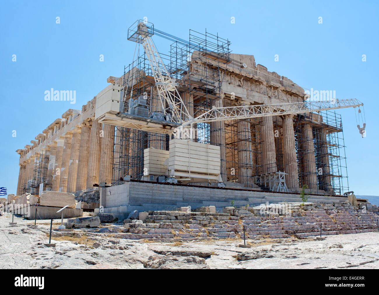 Construction work at the Parthenon, Athens, Greece Stock Photo - Alamy
