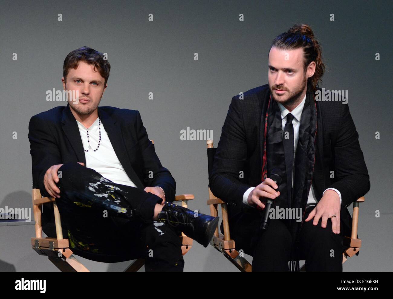 Michael pitt mike cahill meet the filmmakers hi-res stock photography ...