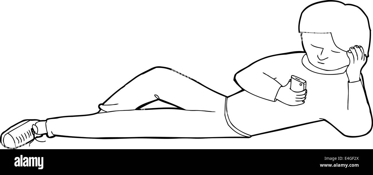 Person laying down isolated Black and White Stock Photos & Images - Alamy