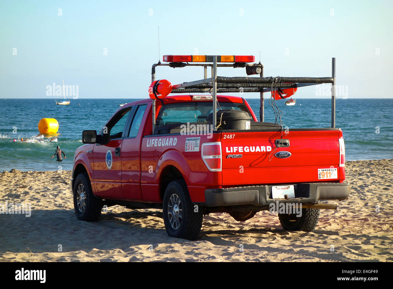 Lifeguard at East Beach, Santa Barbara, California Stock Photo - Alamy
