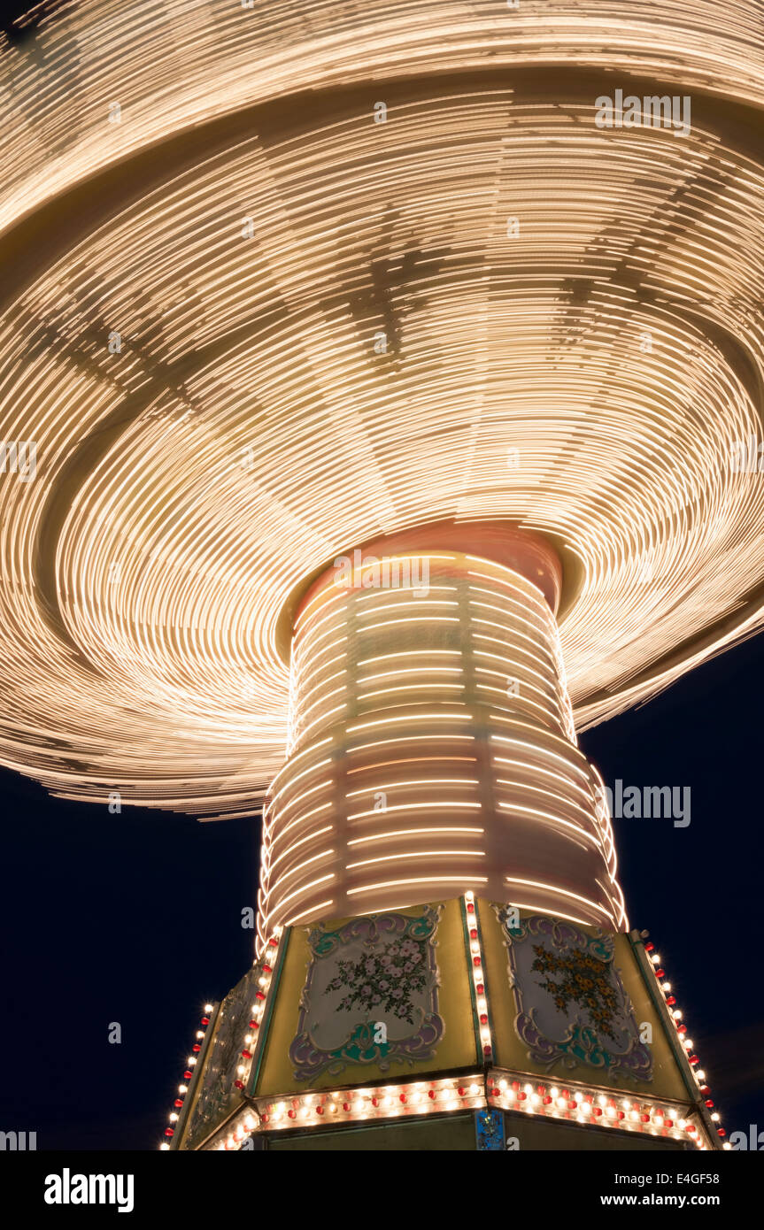 Carousel at night, Calgary Stampede Midway, Calgary, Alberta, Canada ...