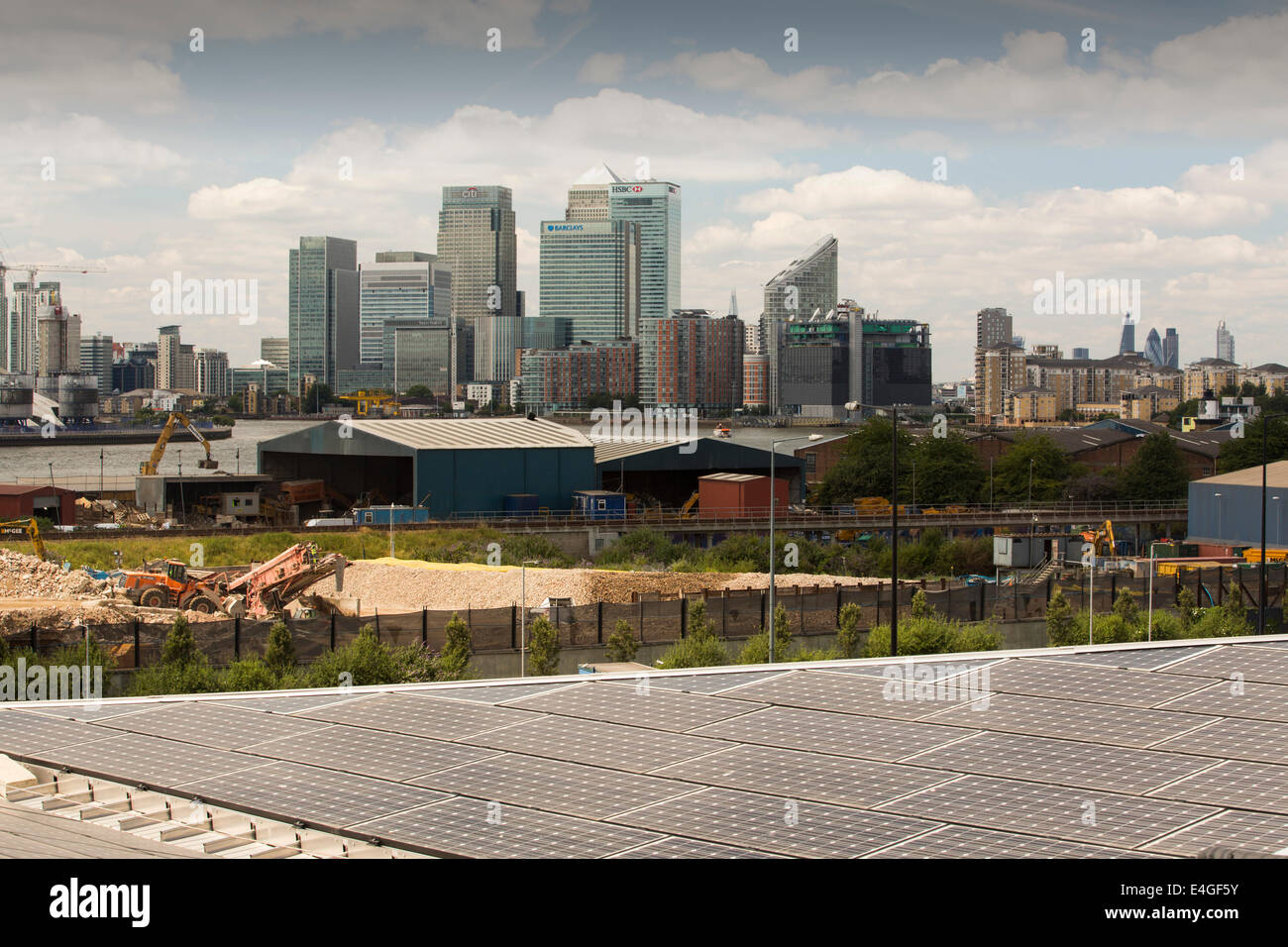Solar PV panels on the roof of the Crystal building which is the first ...