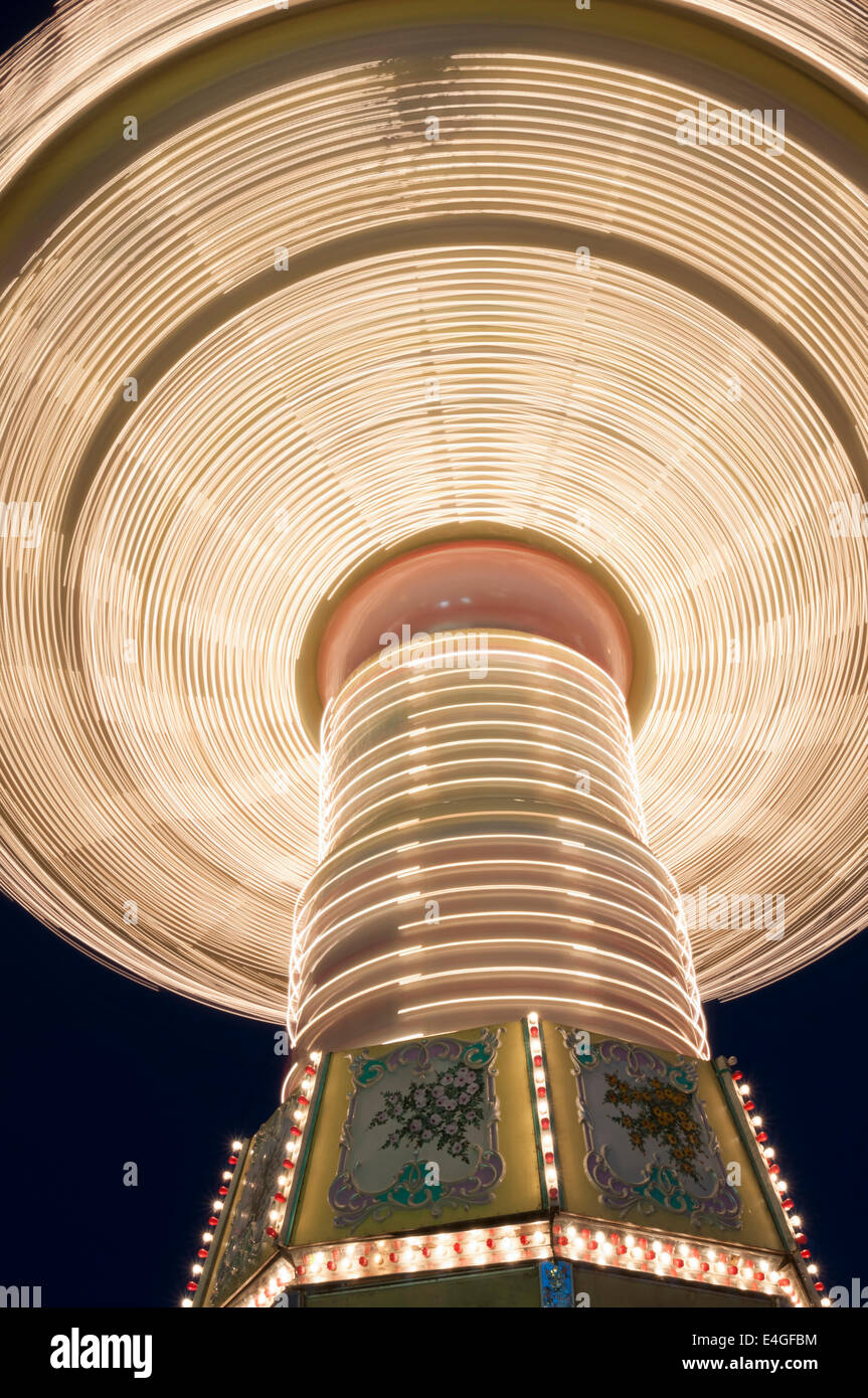 Carousel at night, Calgary Stampede Midway, Calgary, Alberta, Canada ...