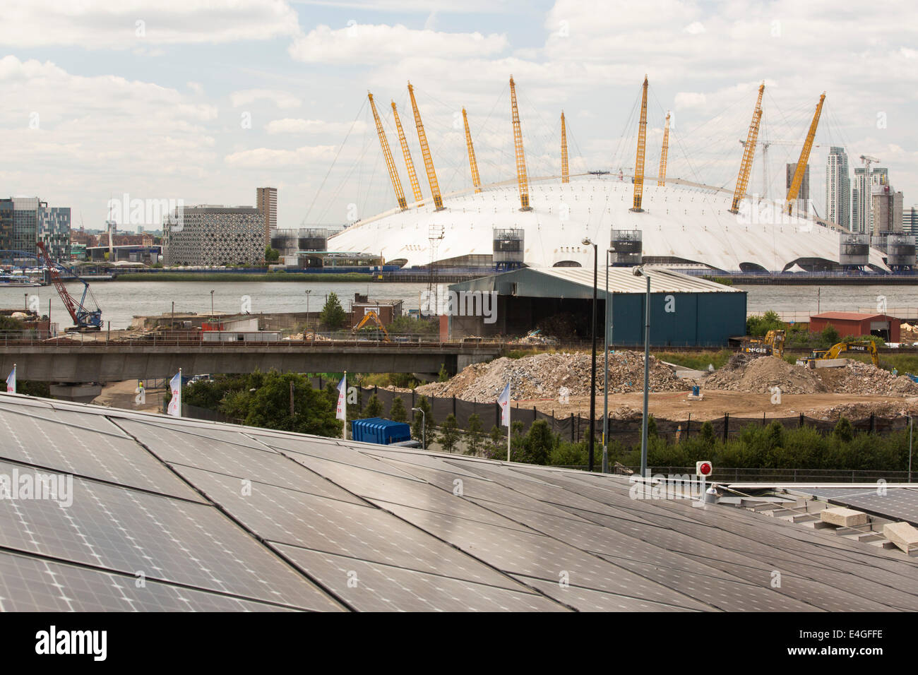 Solar PV panels on the roof of the Crystal building which is the first ...