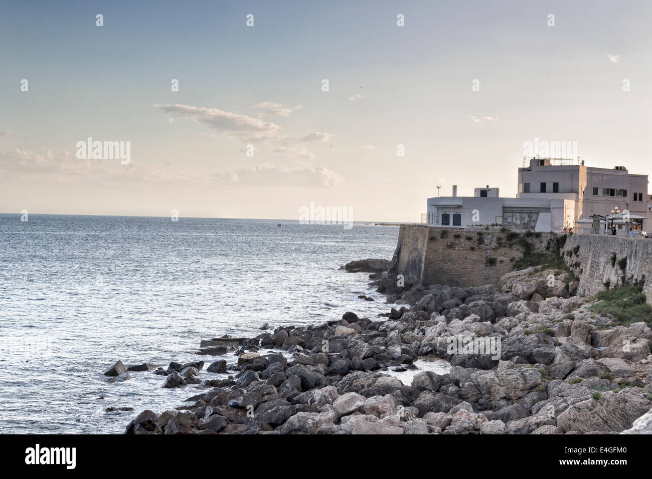 Bastions of the old town of Gallipoli (Le) in the southern Italy: now a ...