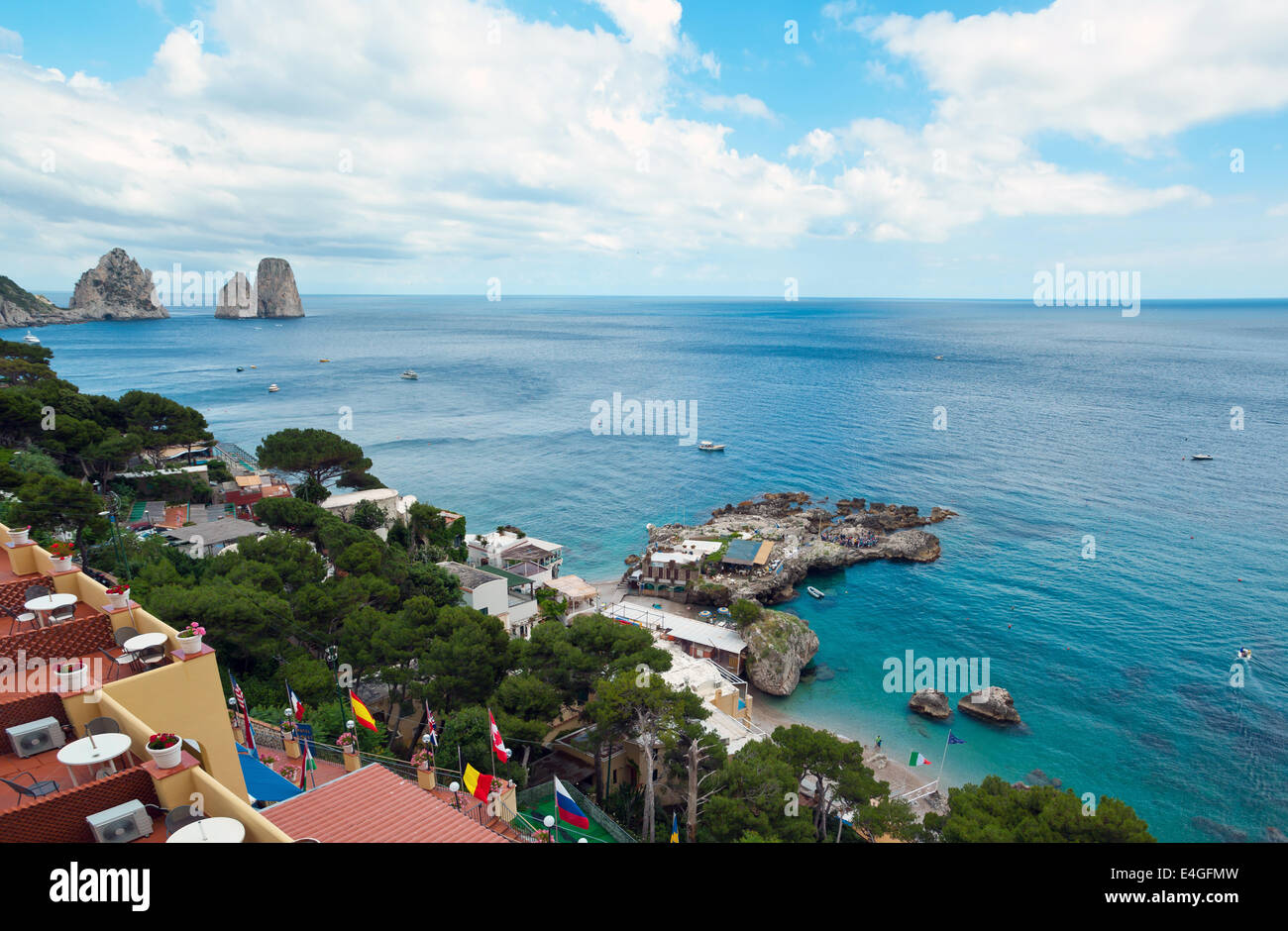 View of Marina Piccola, Island of Capri, Campania, Italy Stock Photo ...