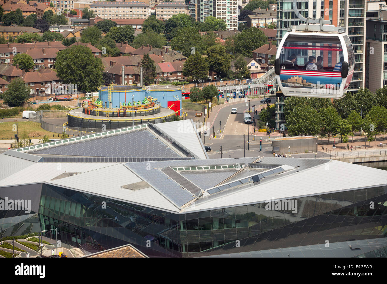 Solar thermal and solar PV panels on the roof of the Crystal building ...