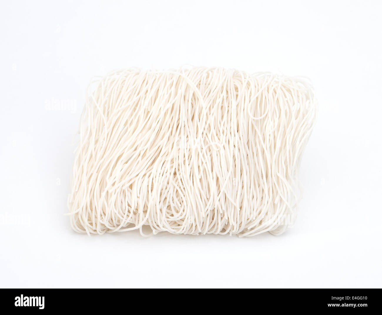 Vietnamese homemade white noodles isolated on white background Stock ...