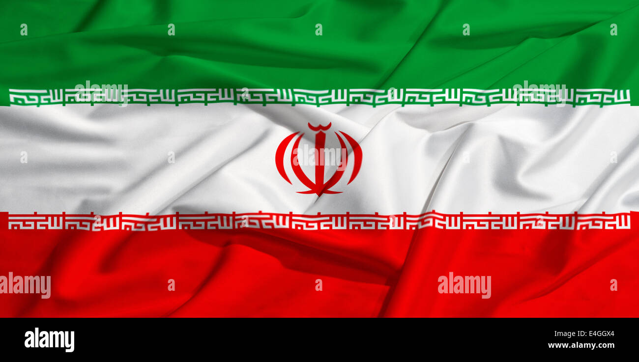 Iran flag ripple hi-res stock photography and images - Alamy