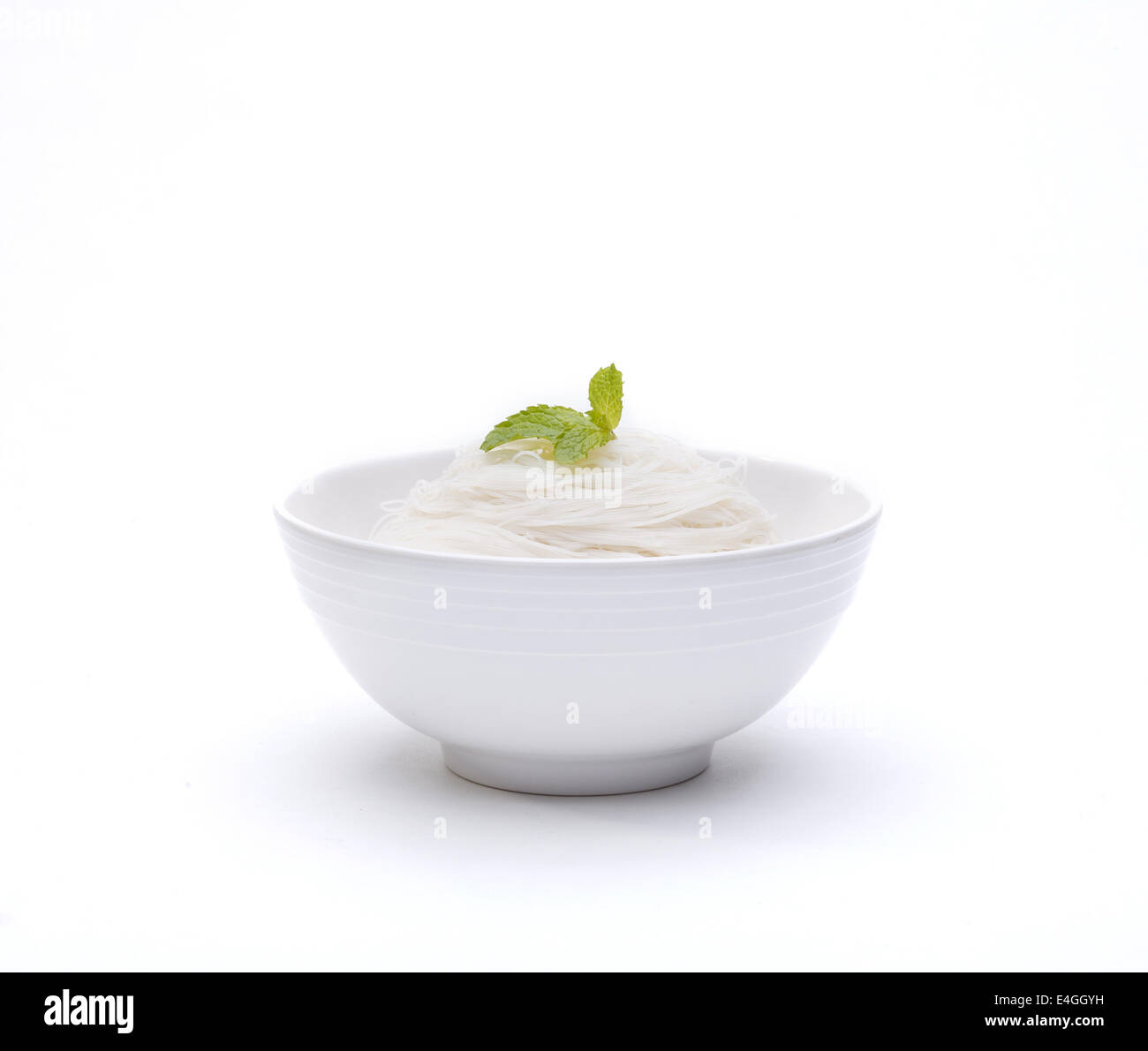 Noodle in a bowl isolated on white background Stock Photo - Alamy