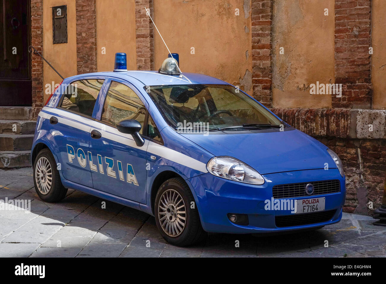 Police Car, Polizia before Questura in Siena, Tuscany, Italy, Europe ...