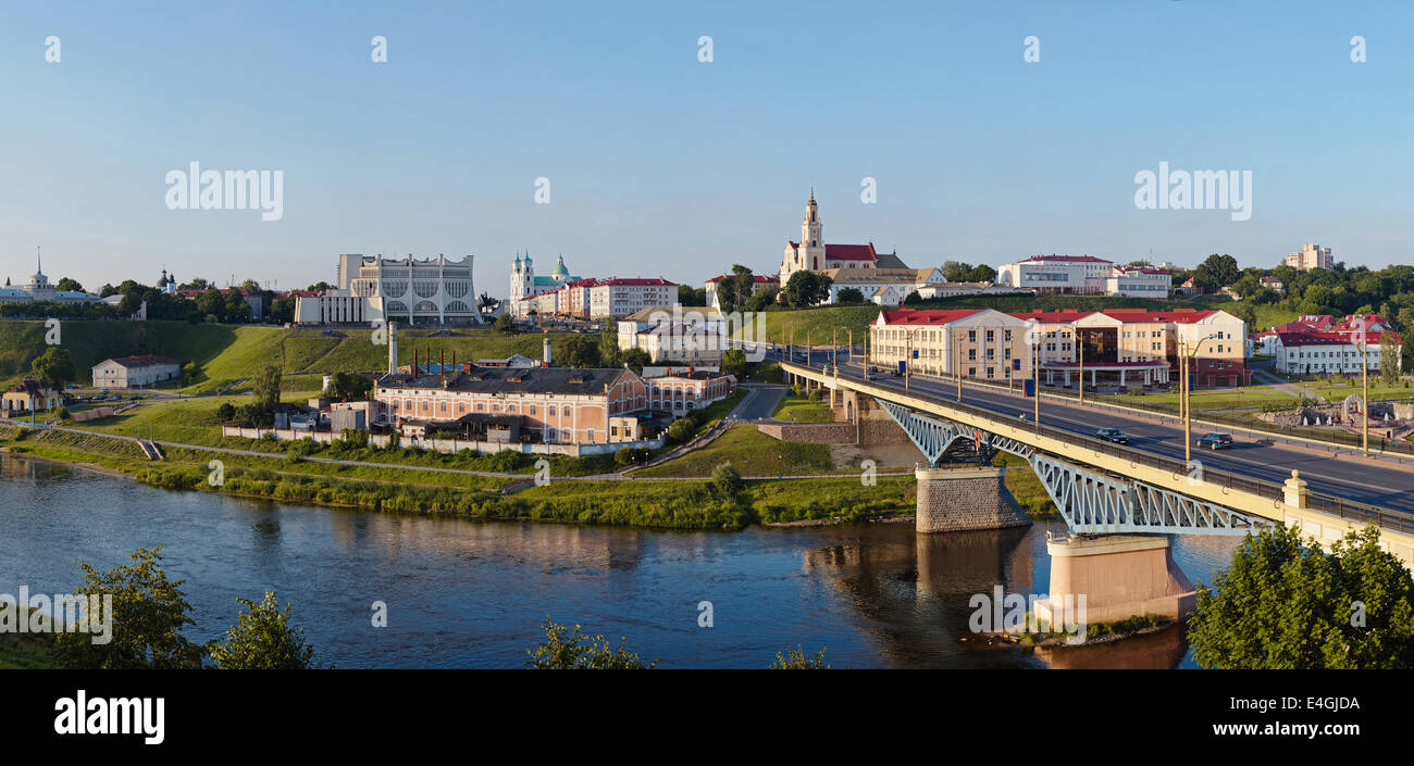 Panoramic multi-row view of downtown Grodno Belarus Stock Photo - Alamy