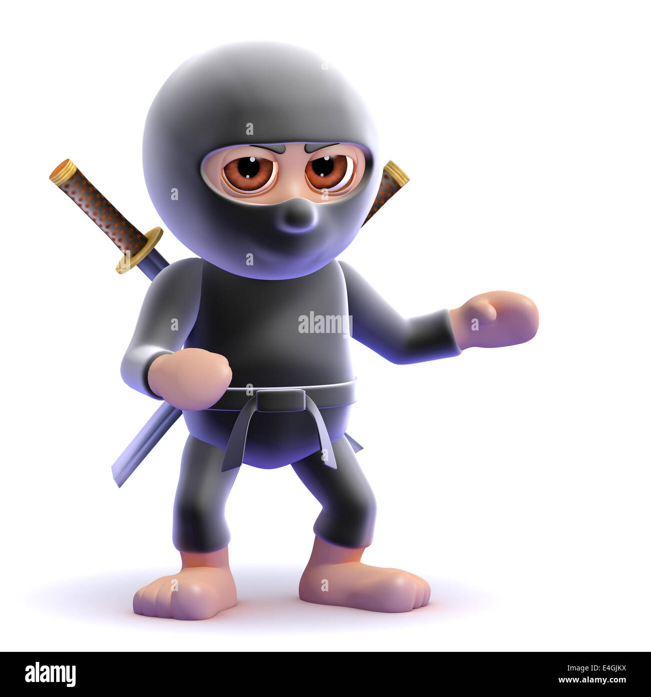 3d render of a ninja standing ready Stock Photo - Alamy