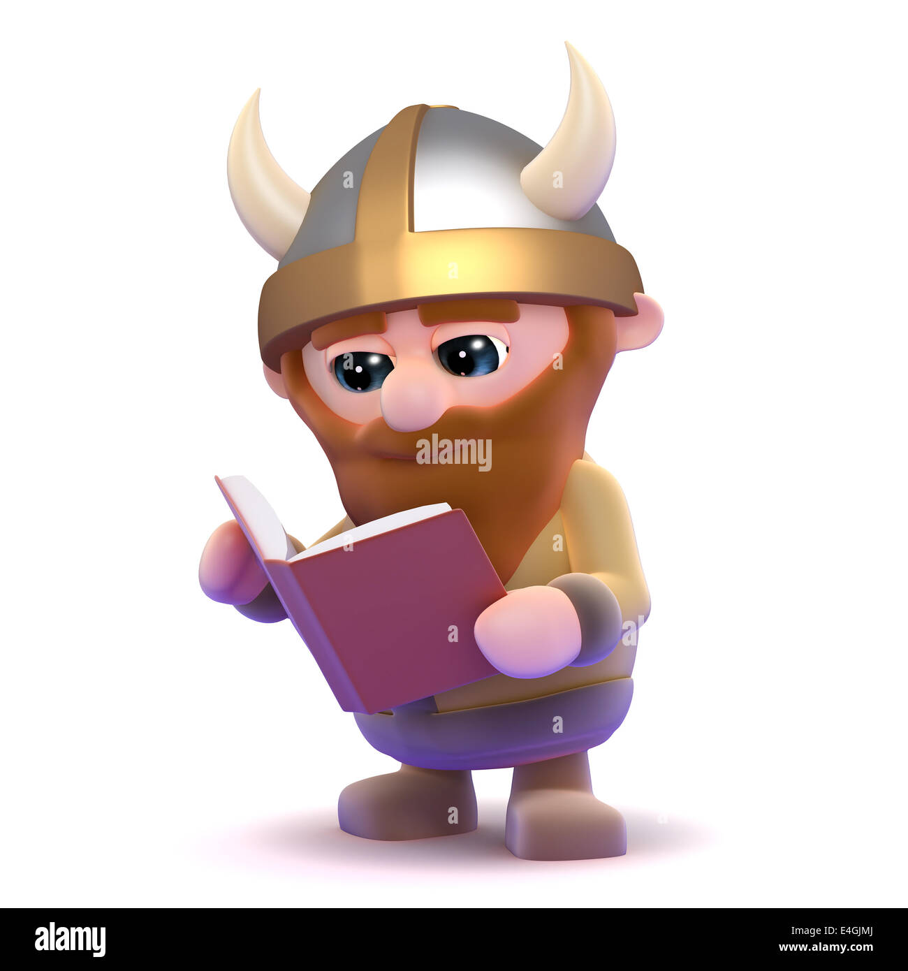 3d render of a viking reading a book Stock Photo - Alamy