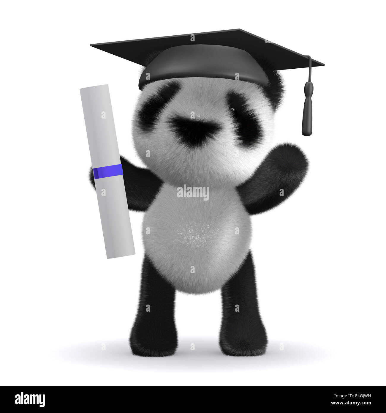 3d render of a panda graduating from college Stock Photo - Alamy