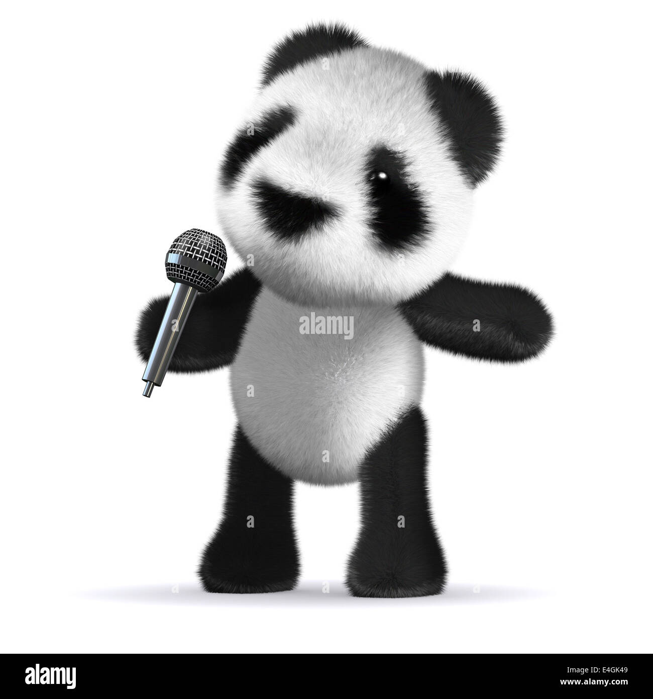 3d render of a panda singing Stock Photo - Alamy