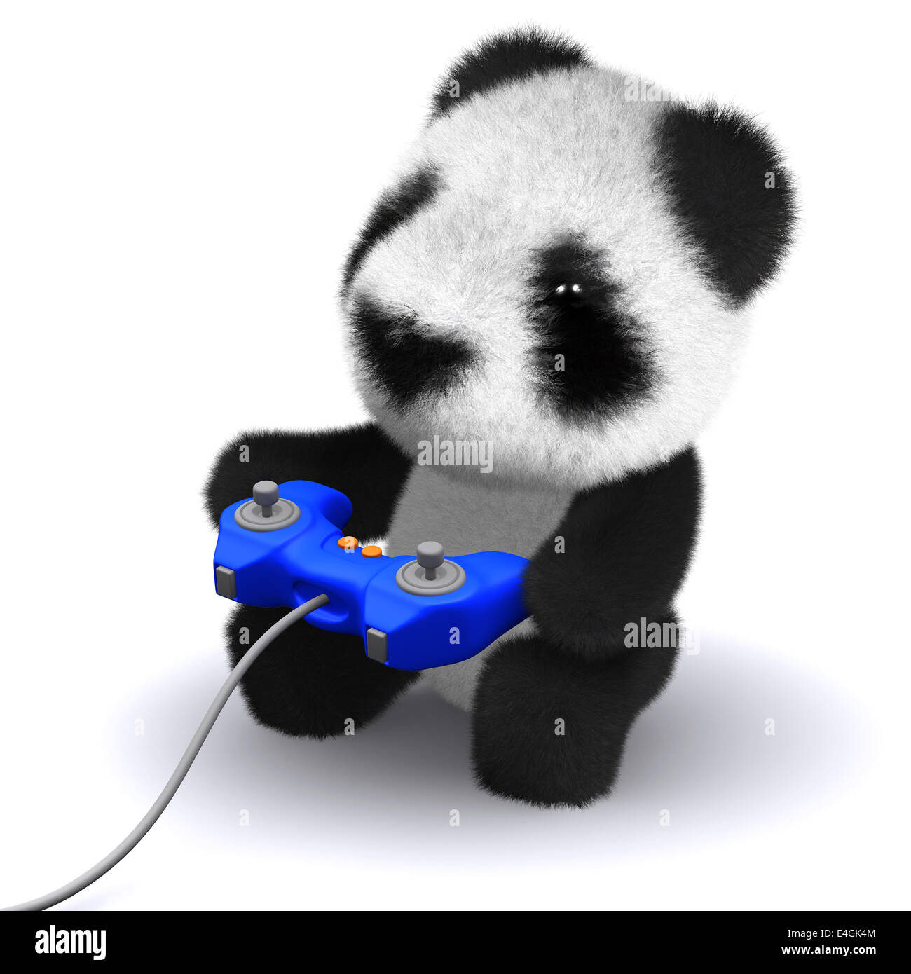 3d render of a panda playing videogames Stock Photo - Alamy