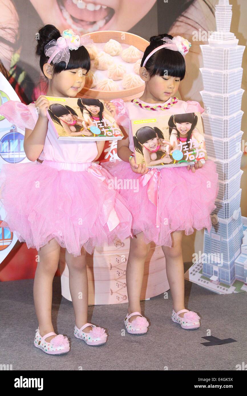 Taipei. 10th July, 2014. Twin sisters Yony&Zony release photo album in ...