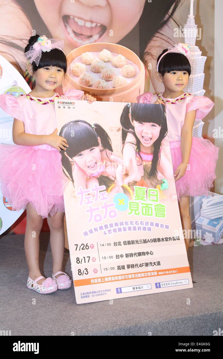 Taipei. 10th July, 2014. Twin sisters Yony&Zony release photo album in ...